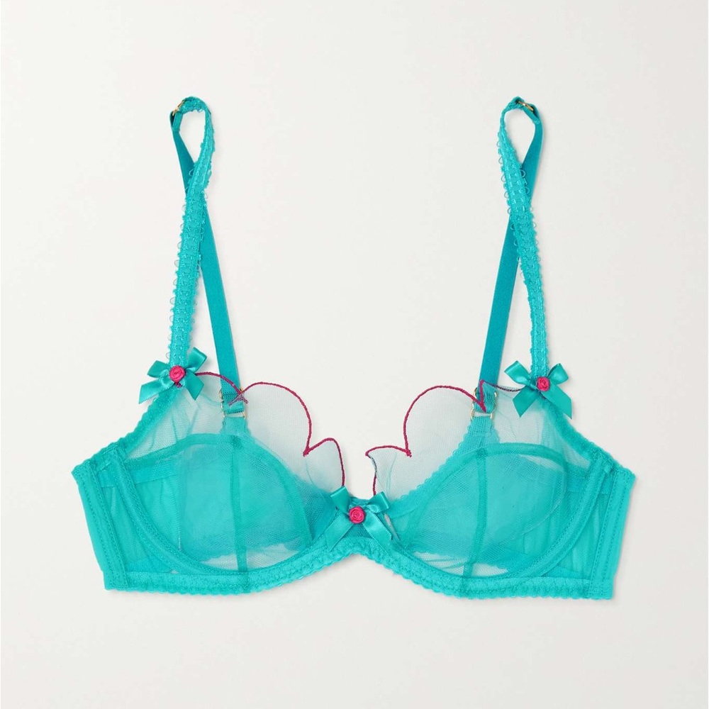 Agent Provocateur Underwired Soft-Cup Bra 32b Blue - Gem